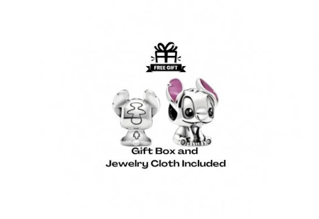 Stitch Pandora Charm, Gift Box and Cloth Included - Etsy