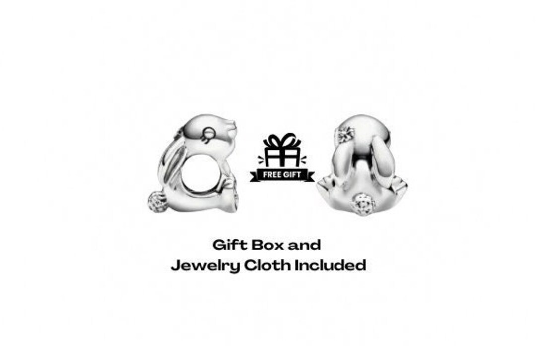 Nini the Rabbit Charm, Pandora Charm, Sterling Silver, Gift Box and ...
