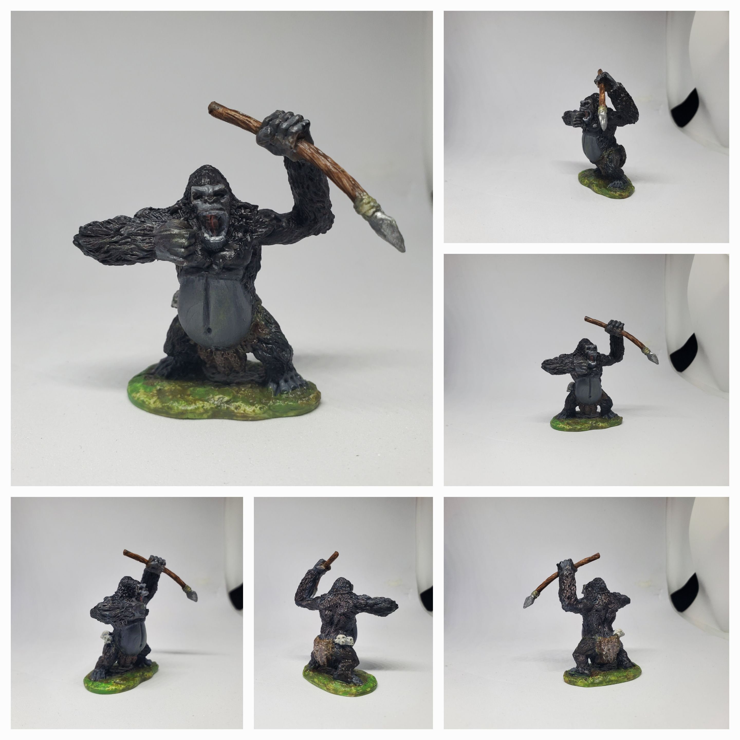 Hand Painted King Kong Monkey Gorilla Miniature Figure Dnd - Etsy