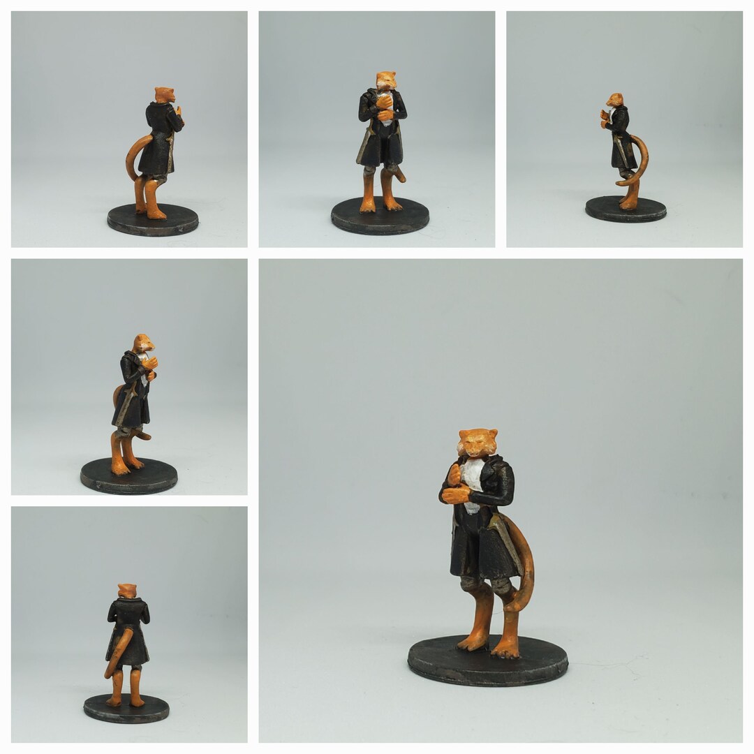 Hand Painted Tabaxi Dnd Miniature Figure - Etsy
