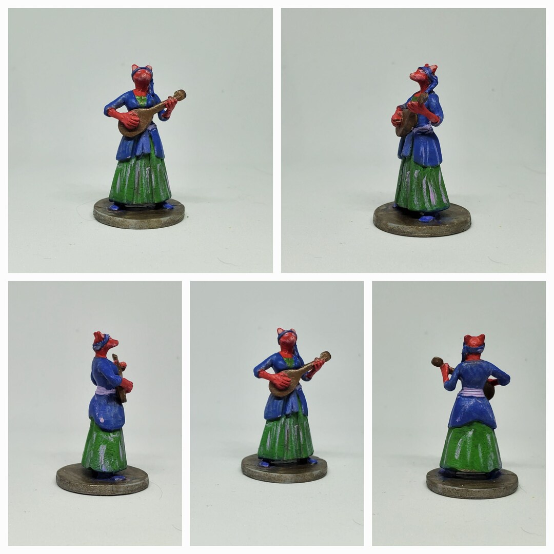 Hand Painted Dnd Fox/tabaxi Bard - Etsy
