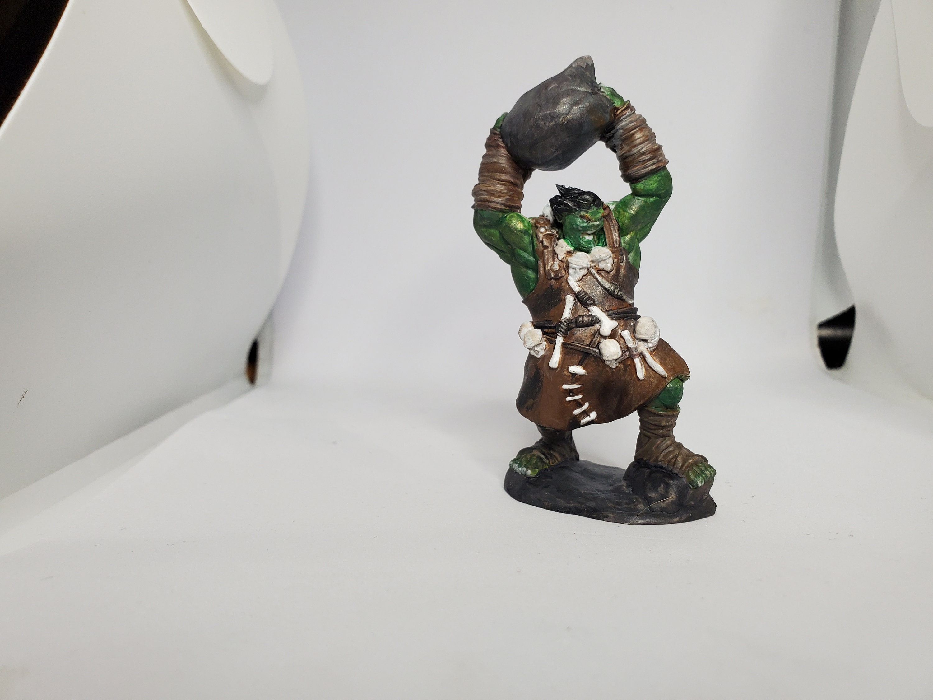 Hand Painted Dnd Ogre Troll With Rock - Etsy