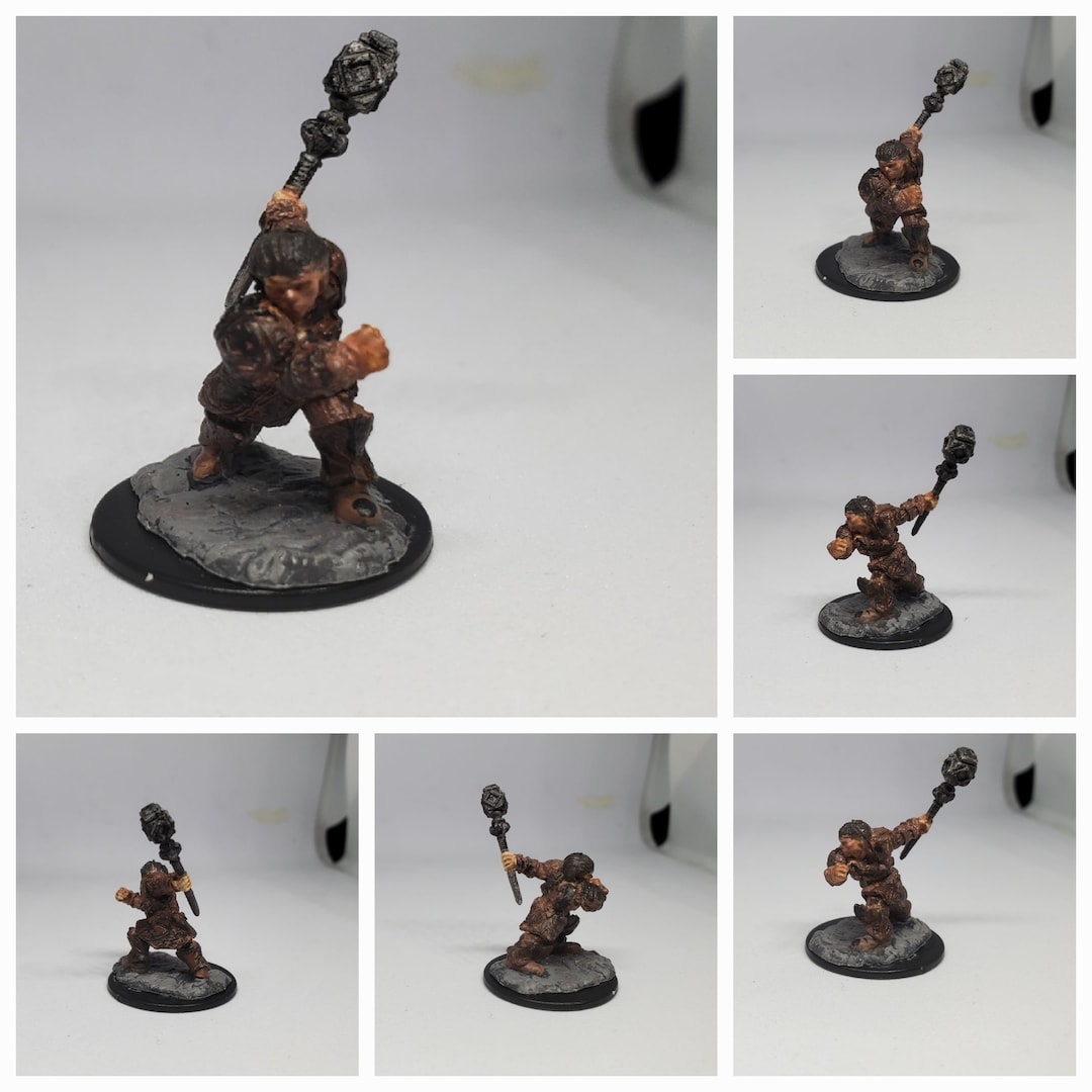 Hand Painted Dwarf Fighter Dnd Miniature Figure - Etsy