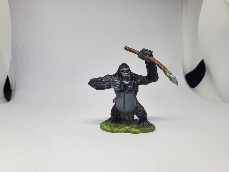 Hand Painted King Kong Monkey Gorilla Miniature Figure Dnd - Etsy