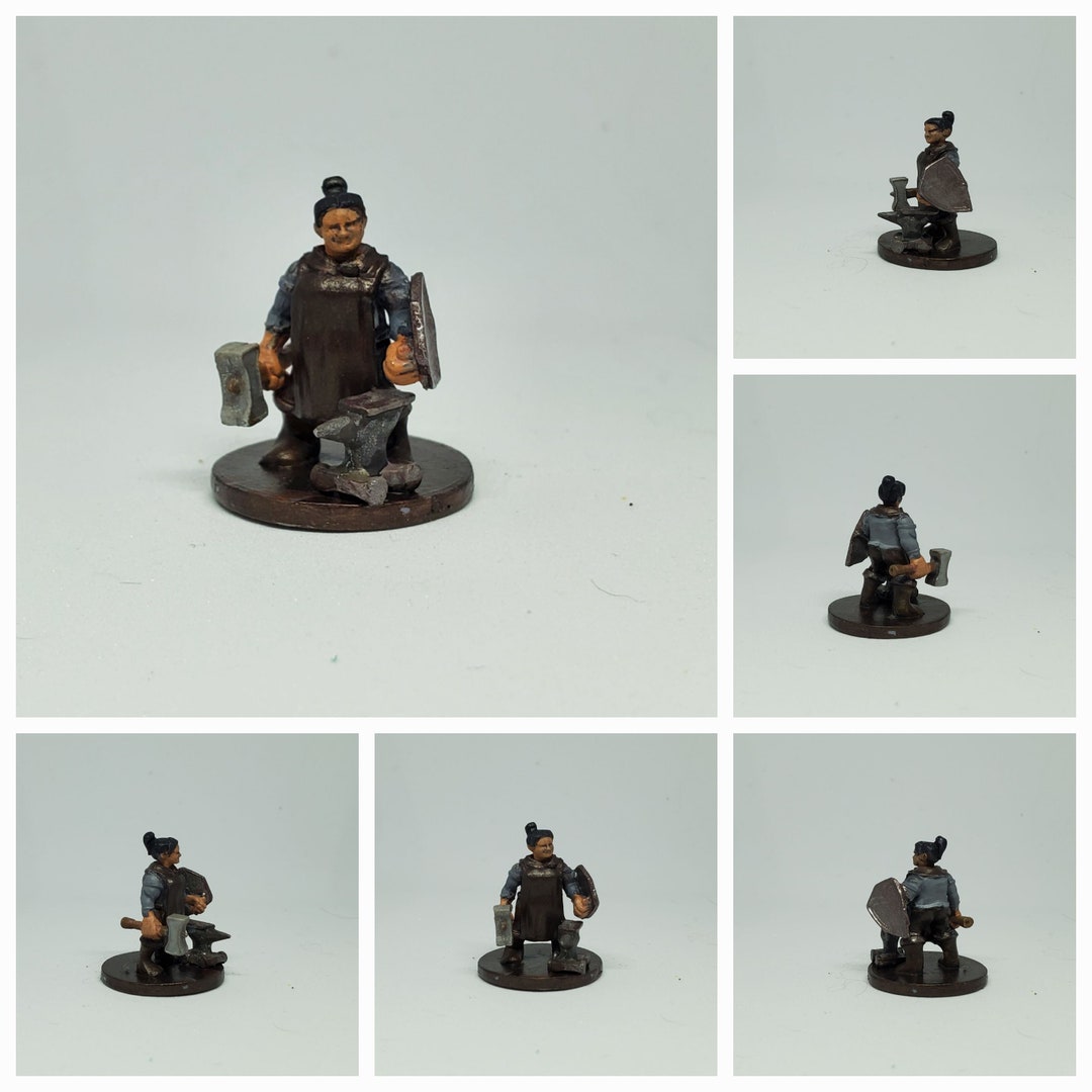 Hand Painted Dnd Dwarf Blacksmith Miniature - Etsy