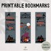 Spooky Halloween Bookmarks, Halloween Bookmark Printable, Dark Witchy ...