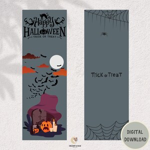 Spooky Halloween Bookmarks, Halloween Bookmark Printable, Dark Witchy ...