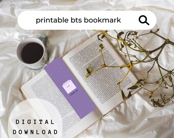 BT21 Bookmark, BTS Bookmark Bundle, Printable Bts Bookmark, Digital ...