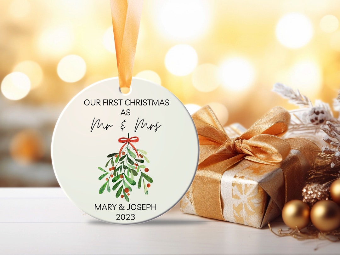 First Christmas Tree Ornament - Mr and Mrs Tree Christmas Ornament ...