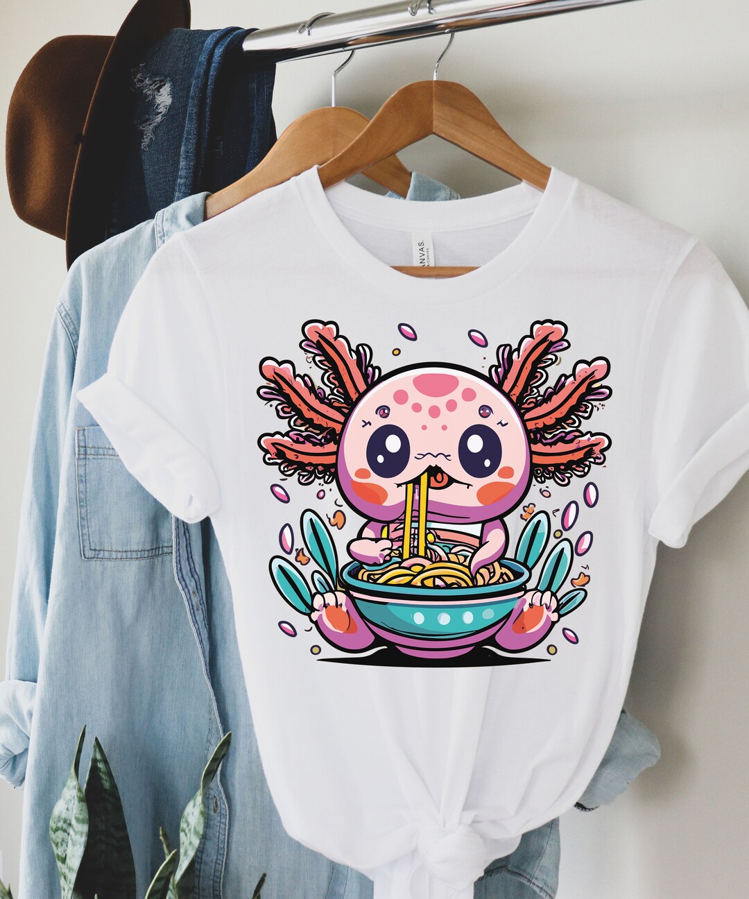 Axolotl Snacks Shirt, Snaxolotl, Pho Ramen Shirt, Axolotl Shirt Kids ...
