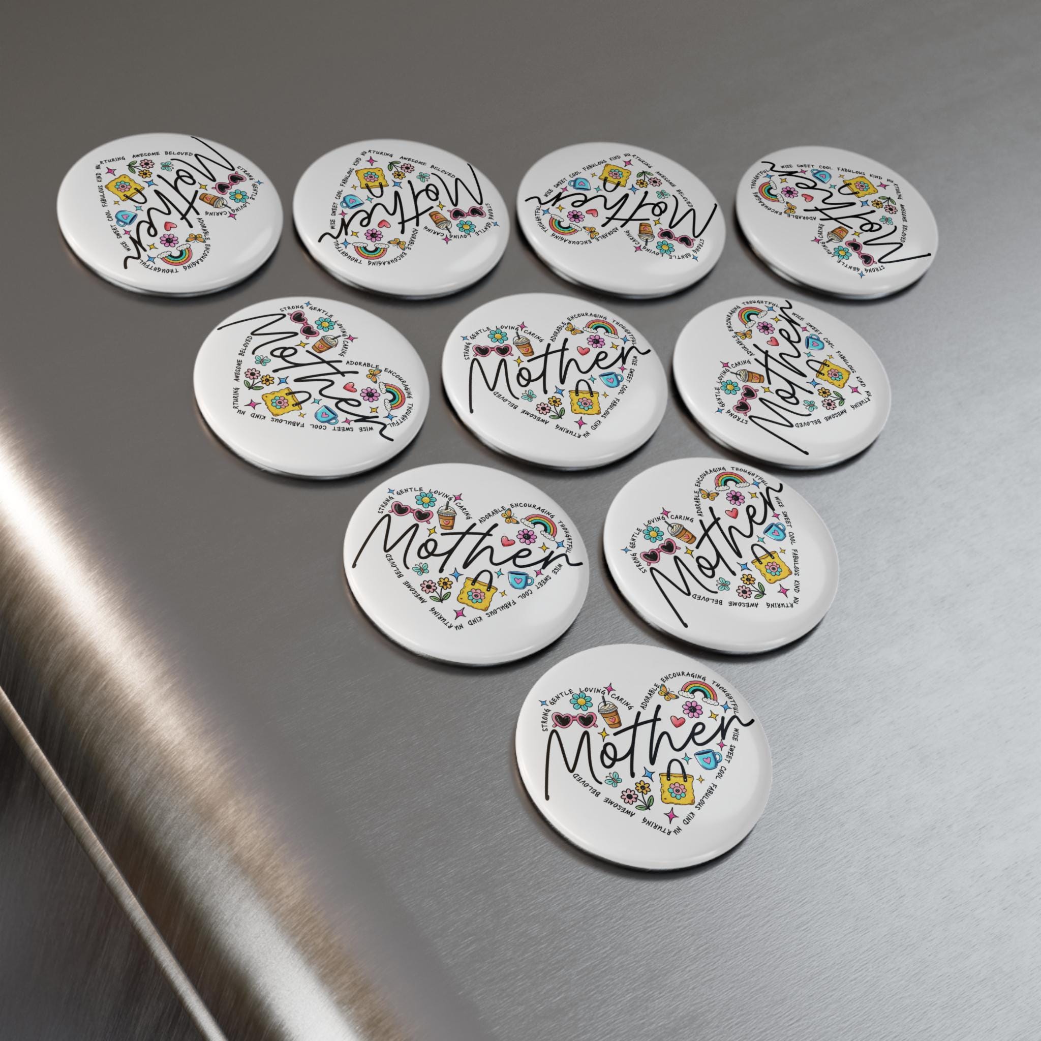 Mother's Day Magnet Set: Floral Fridge Decor, Heartfelt Gift - Etsy