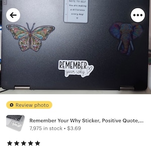 Remember Your Why Sticker, Positive Quote, Glossy Vinyl - Etsy
