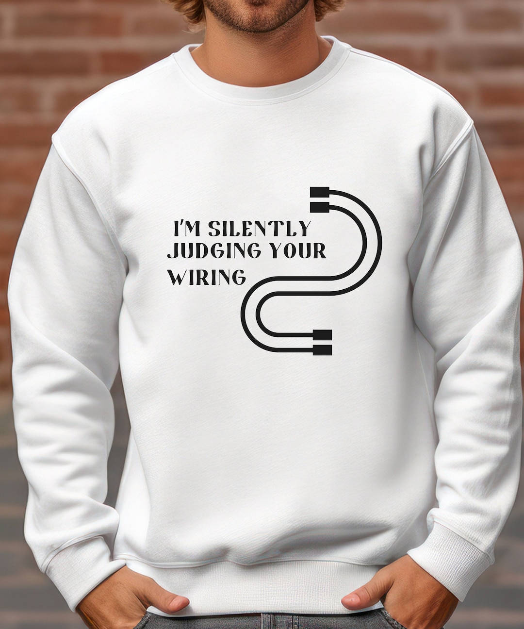 Funny Electrician Contractor Husband Sweatshirt, Gift for Grandpa ...