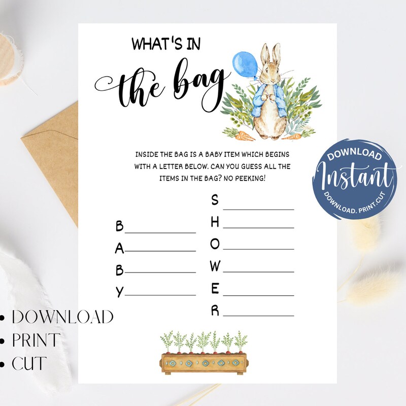 Rabbit Baby Shower - Etsy