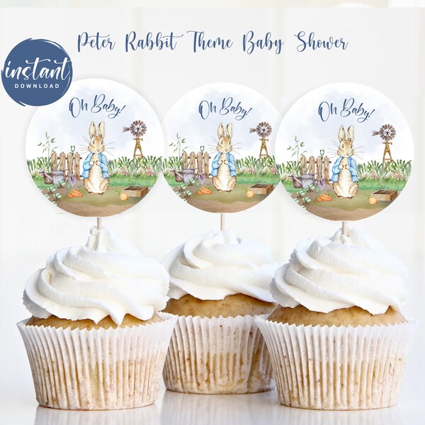 Peter Rabbit Cupcake Topper - Etsy