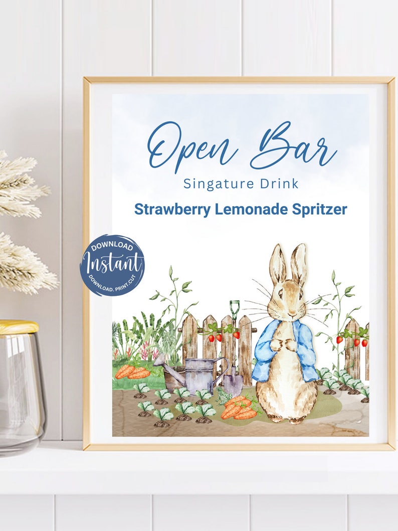 Peter Rabbit Open Bar Sign - Etsy