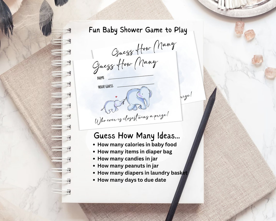Guess How Many Baby Shower Game | Baby Animal Baby Shower Idea | Baby ...