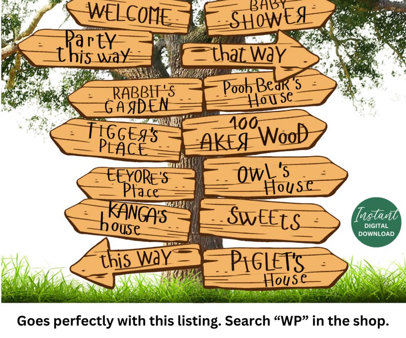 Winnie the Pooh Themed Dessert Bar Sign | Winnie Pooh Theme Sweets ...