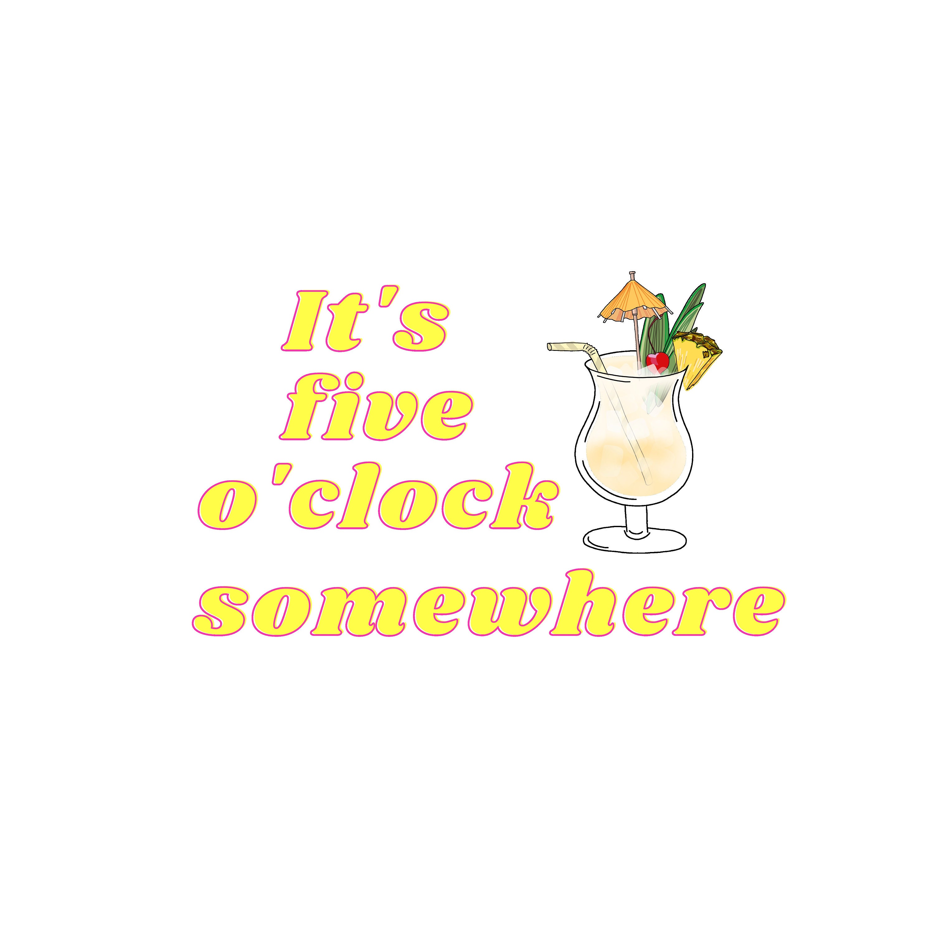 It's 5 O'clock Somewhere Beach Vibes for Relaxation - Etsy