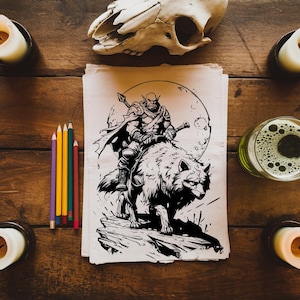 100+ Fantasy Creatures and Dark Fantasy Coloring Pages | Digital ...