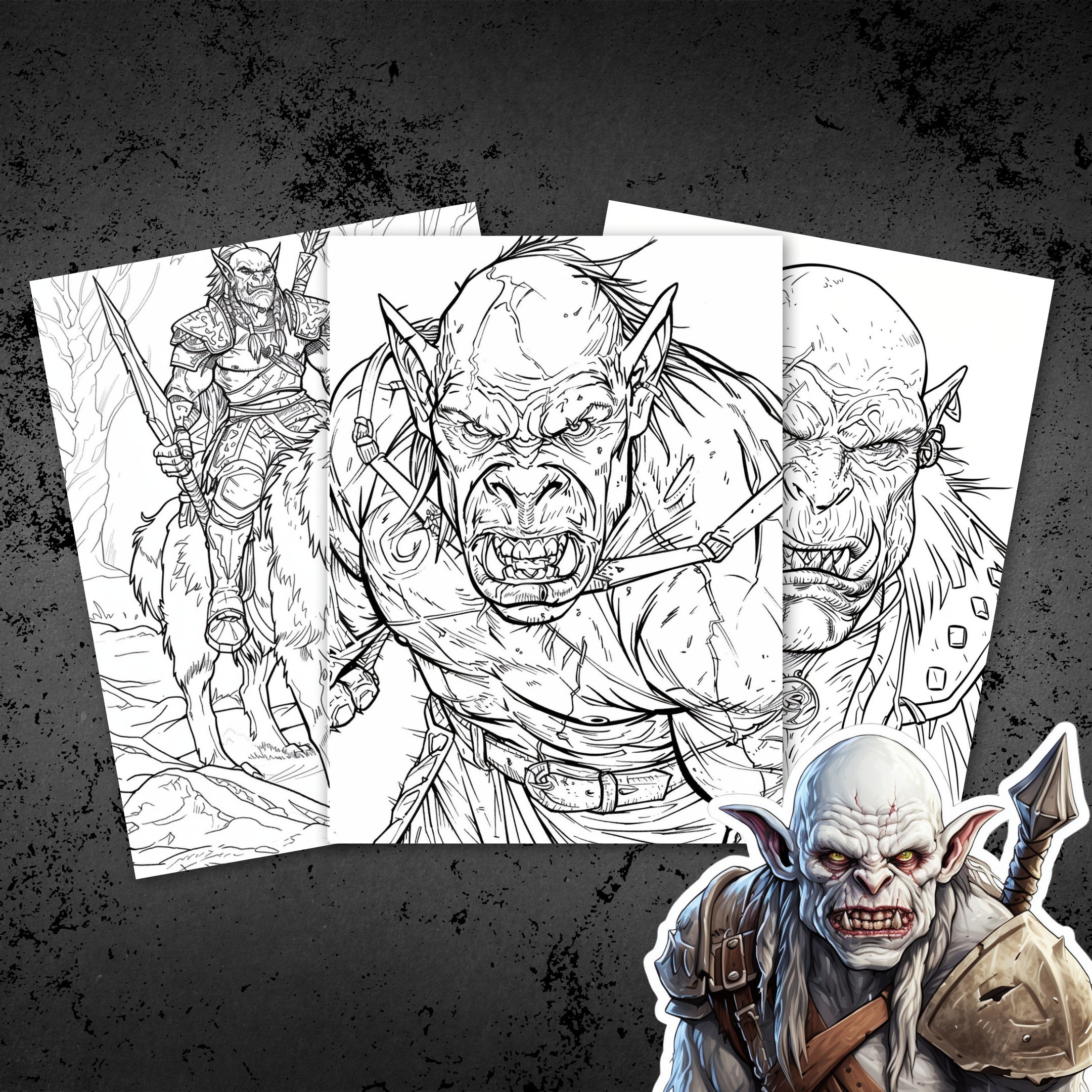 100+ Fantasy Creatures and Dark Fantasy Coloring Pages | Digital ...