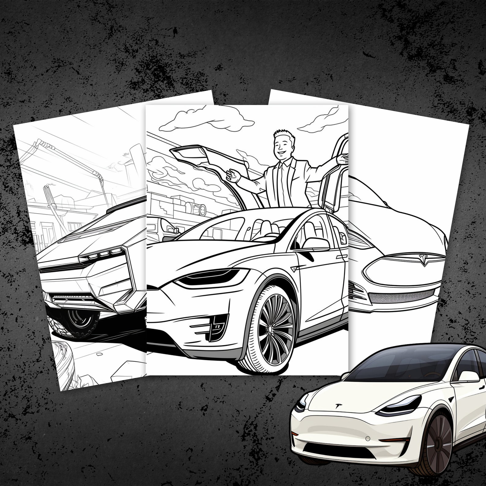 50+ Cars Coloring Pages for Kids and Adults, Sport Cars, Luxury Cars ...