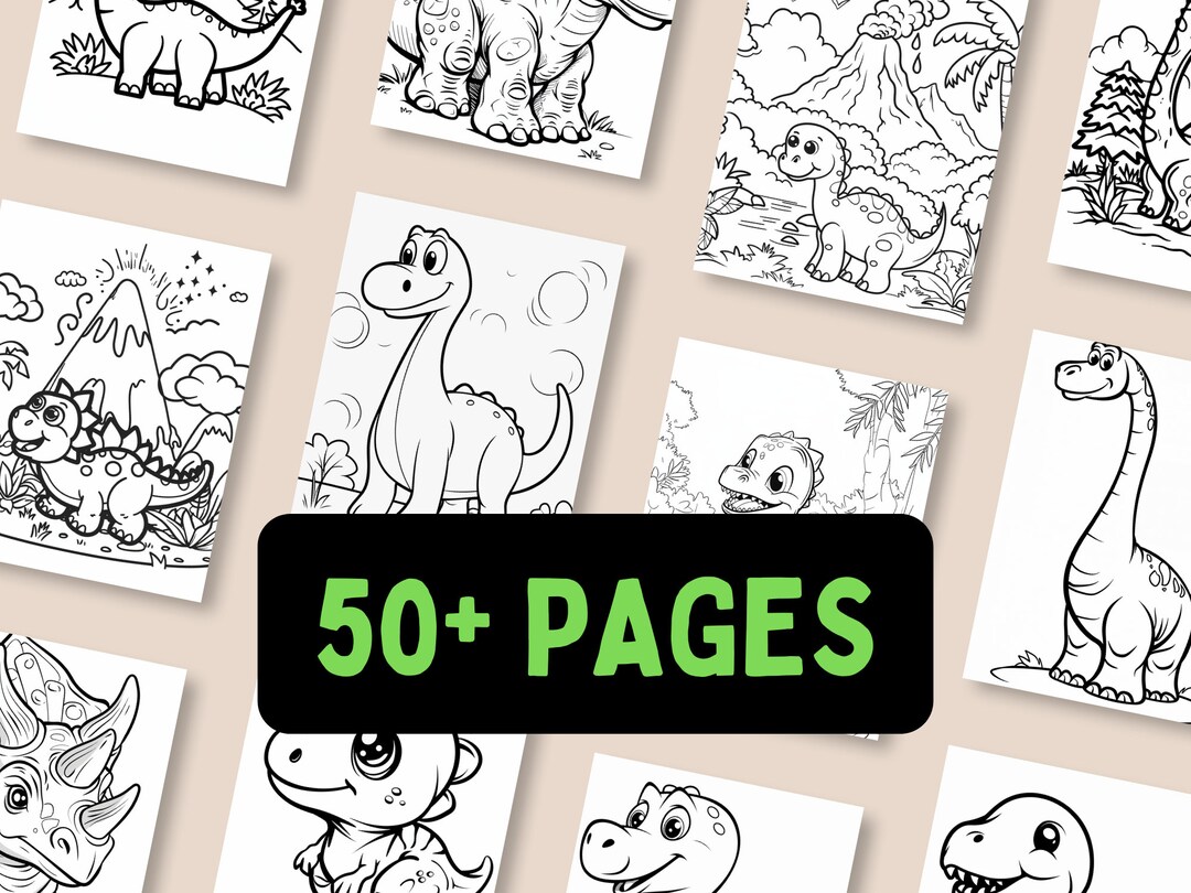 Dino-mite Toddler-saurus Adventure! Over 50 Cute Baby Dinosaur Coloring ...