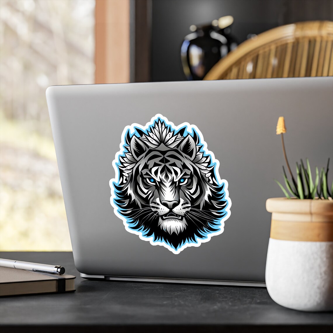 Angry, Tiger, Ferocity, Beautiful, Original Art, Kiss-cut Vinyl Decals ...