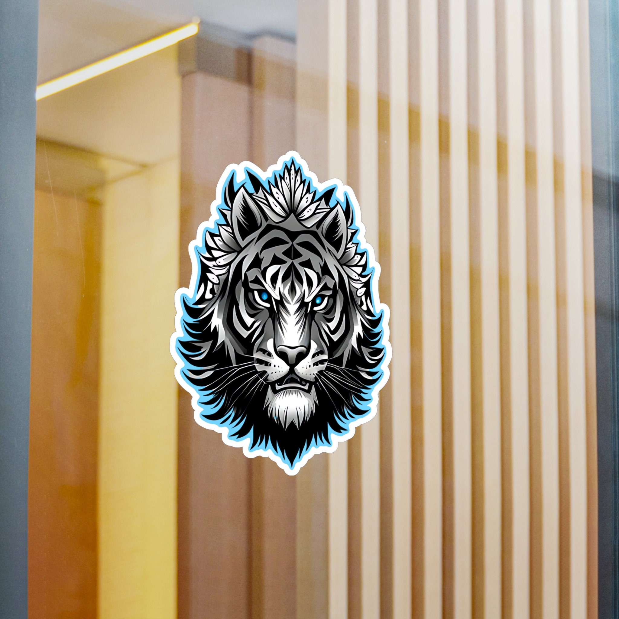 Angry, Tiger, Ferocity, Beautiful, Original Art, Kiss-cut Vinyl Decals ...