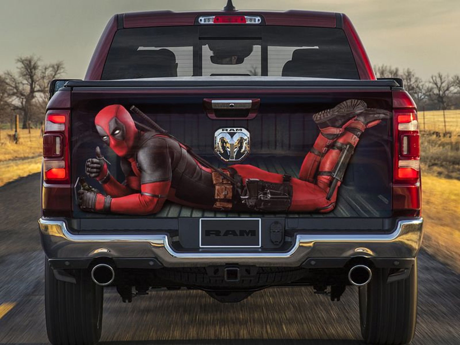 Deadpool Tailgate Wrap | Vibrant Vinyl Graphic Decal for Truck & Car ...