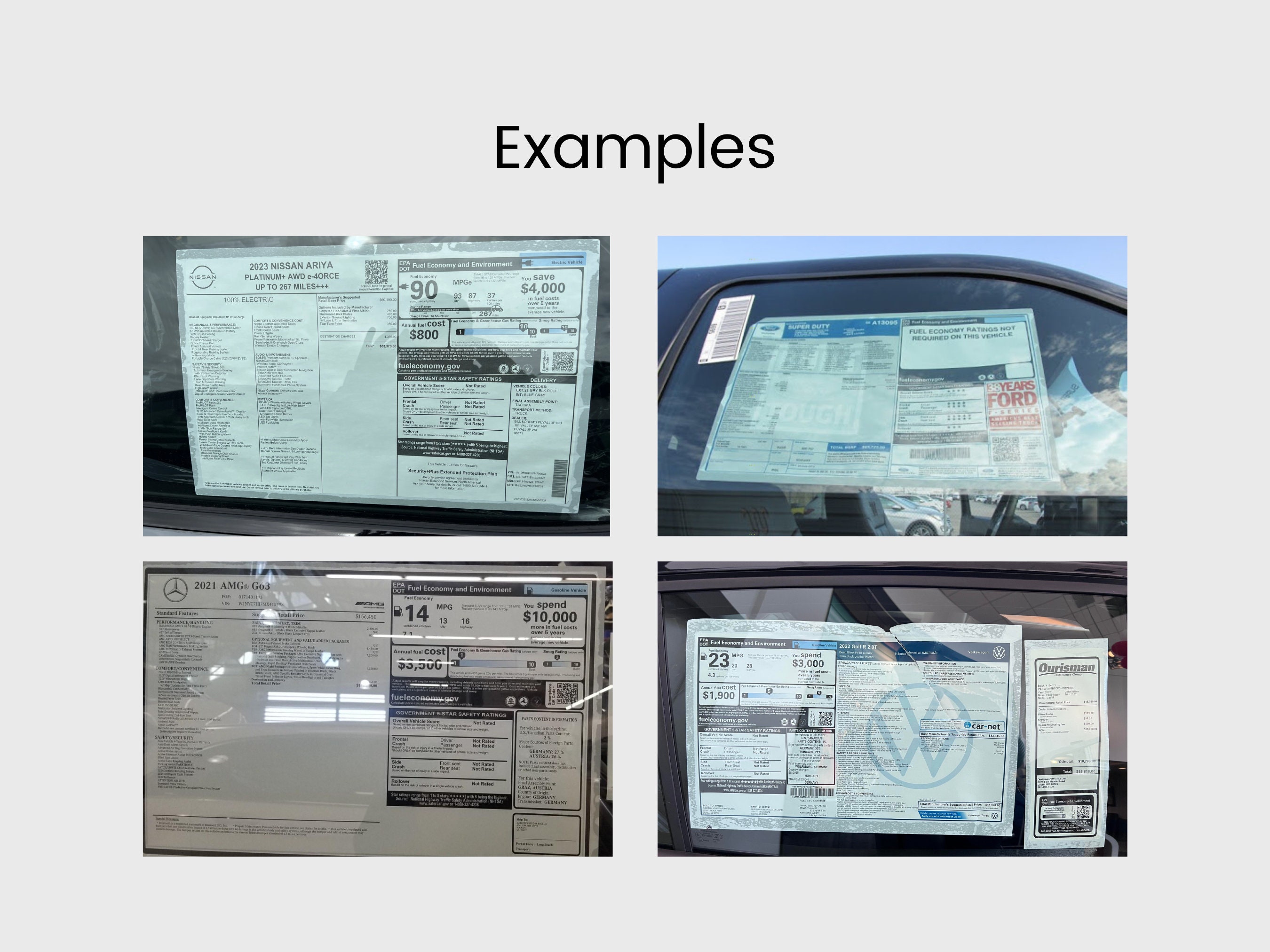 Car MSRP Sticker, Original Window Sticker VIN Code Authentic Vehicle ...