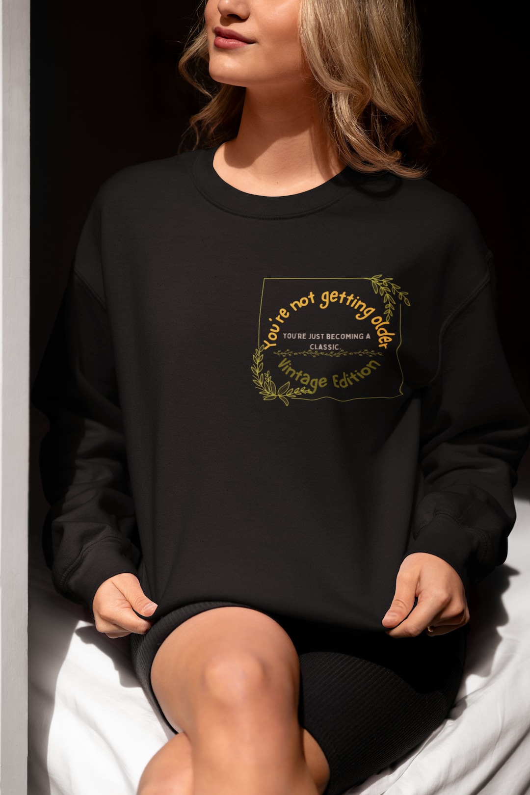 Happy Birthday Humor Sweater classic, Vintage Edition Quote, Comfy ...