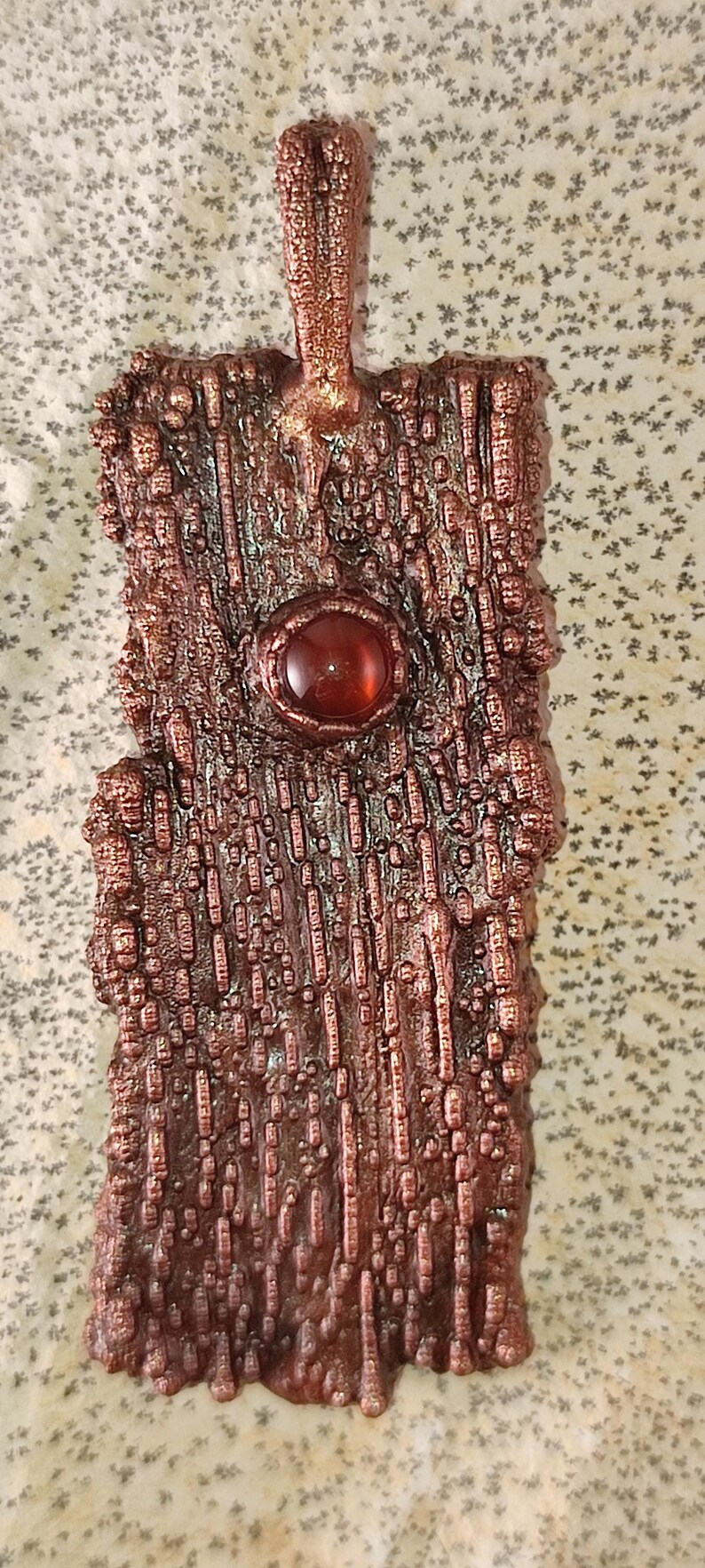 Hazel and Carnelian Copper Electroformed Necklace Pendant Charm - Etsy