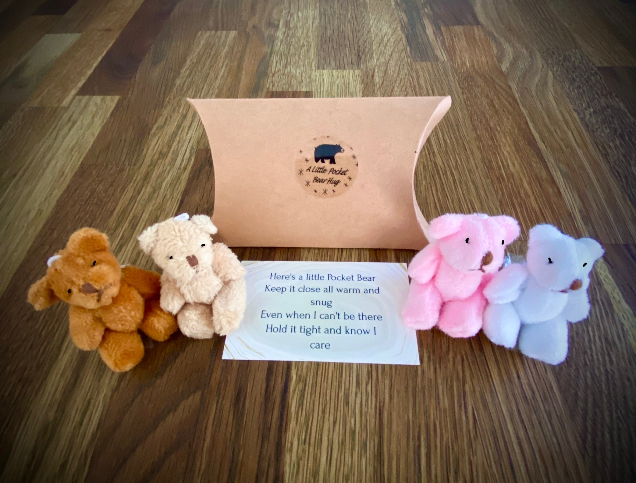 Bear Hug, Hug in a Box, Pocket Hug, Mini Teddy Bear, Long Distance Hug ...