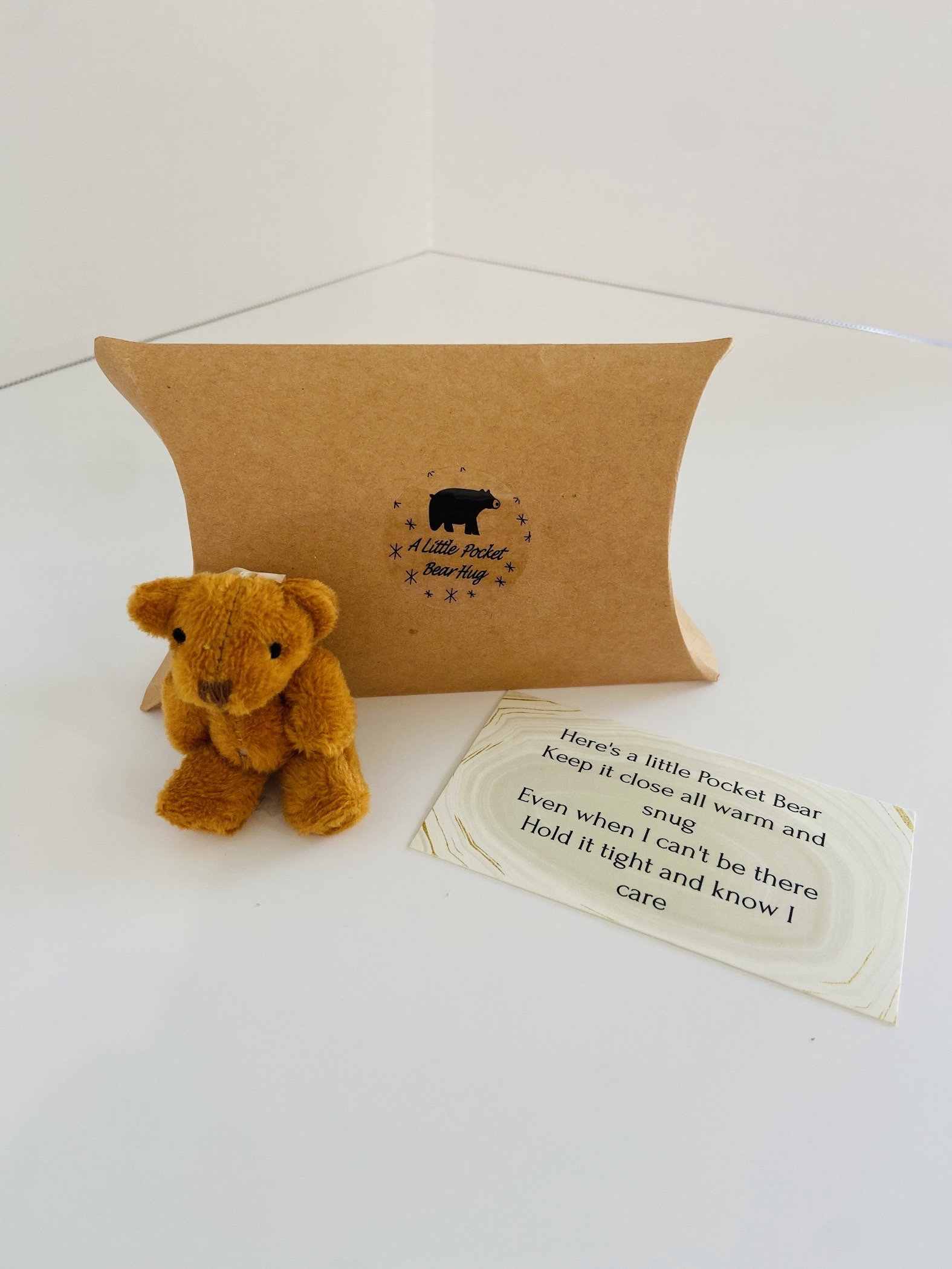 Bear Hug, Hug in a Box, Pocket Hug, Mini Teddy Bear, Long Distance Hug ...