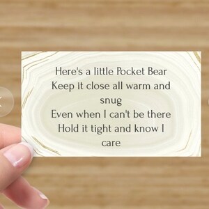 Bear Hug, Hug in a Box, Pocket Hug, Mini Teddy Bear, Long Distance Hug ...