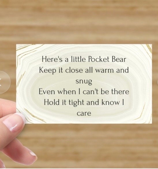 Bear Hug, Hug in a Box, Pocket Hug, Mini Teddy Bear, Long Distance Hug ...
