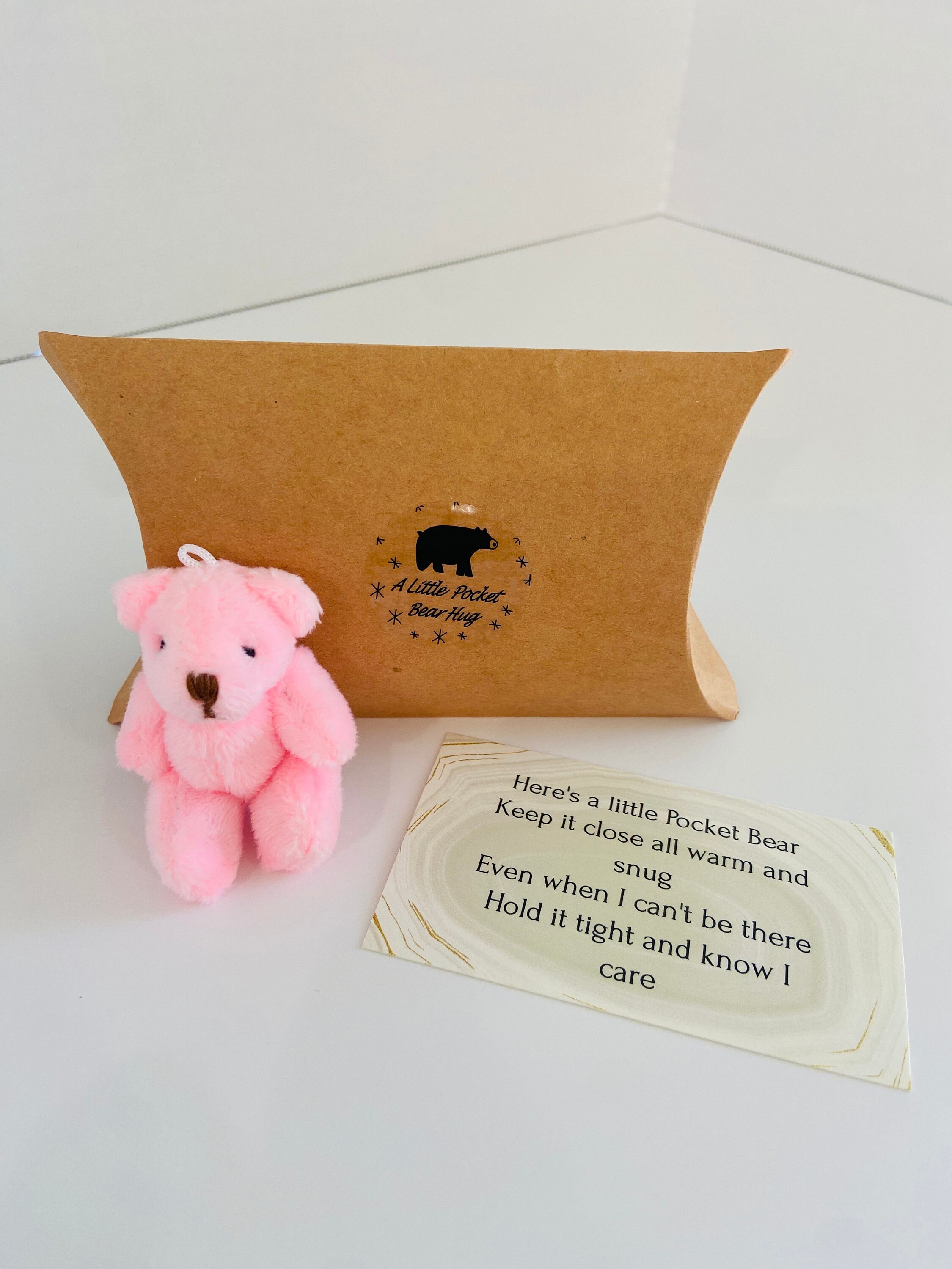 Bear Hug, Hug in a Box, Pocket Hug, Mini Teddy Bear, Long Distance Hug ...
