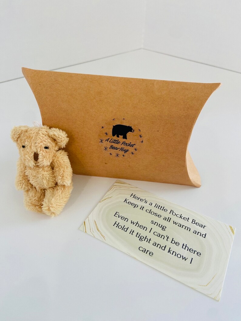 Bear Hug, Hug in a Box, Pocket Hug, Mini Teddy Bear, Long Distance Hug ...