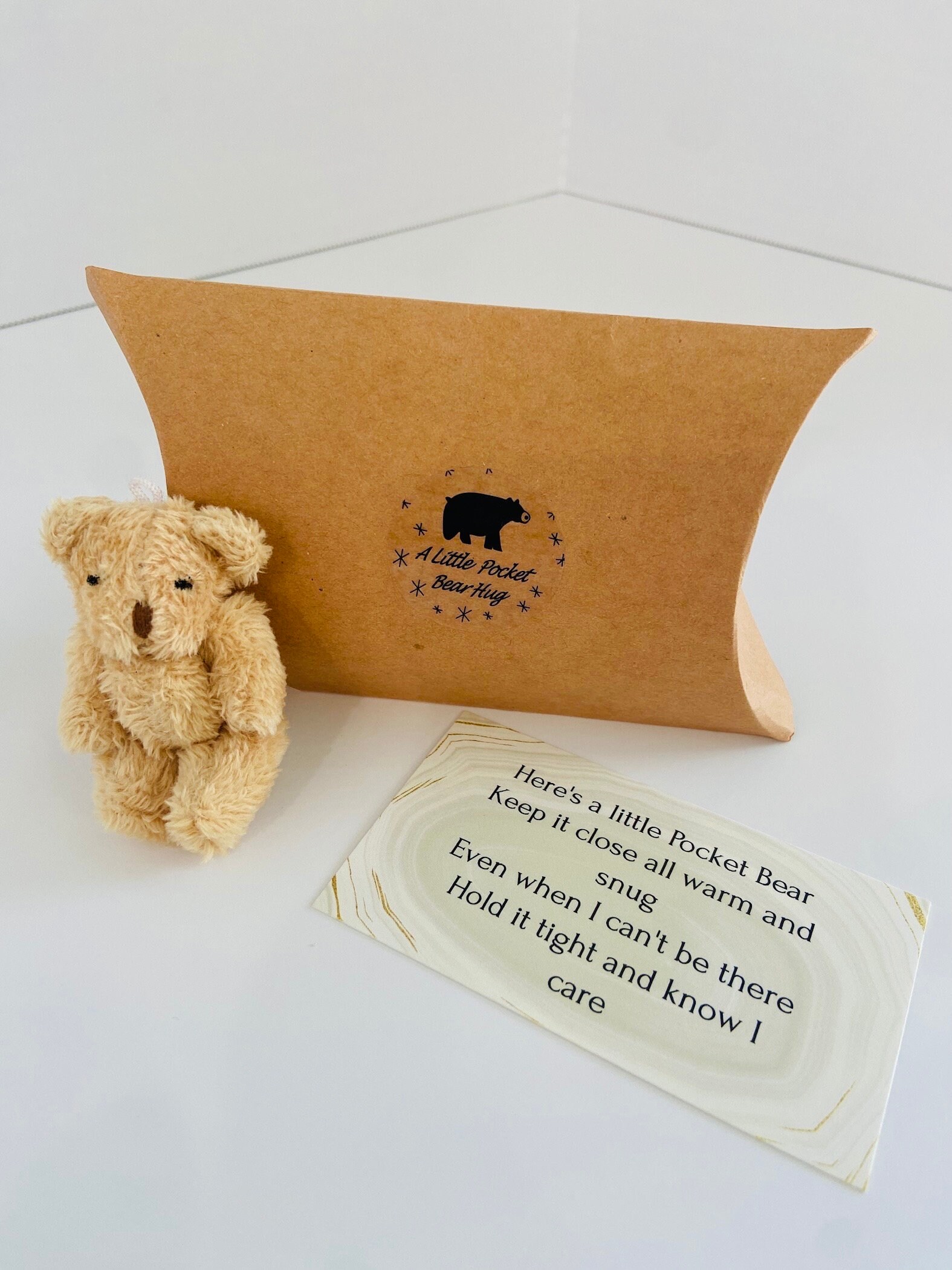Bear Hug, Hug in a Box, Pocket Hug, Mini Teddy Bear, Long Distance Hug ...