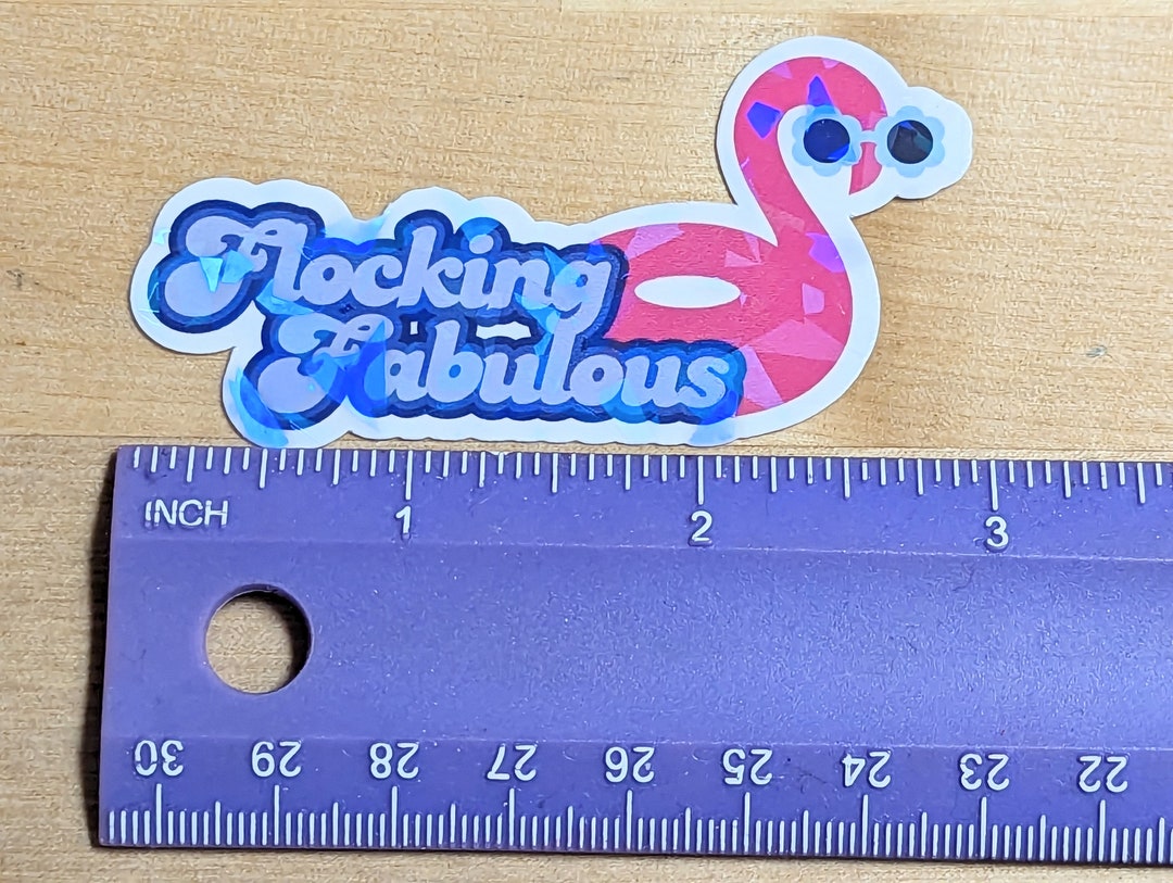Flocking Fabulous Holographic Sticker - Etsy