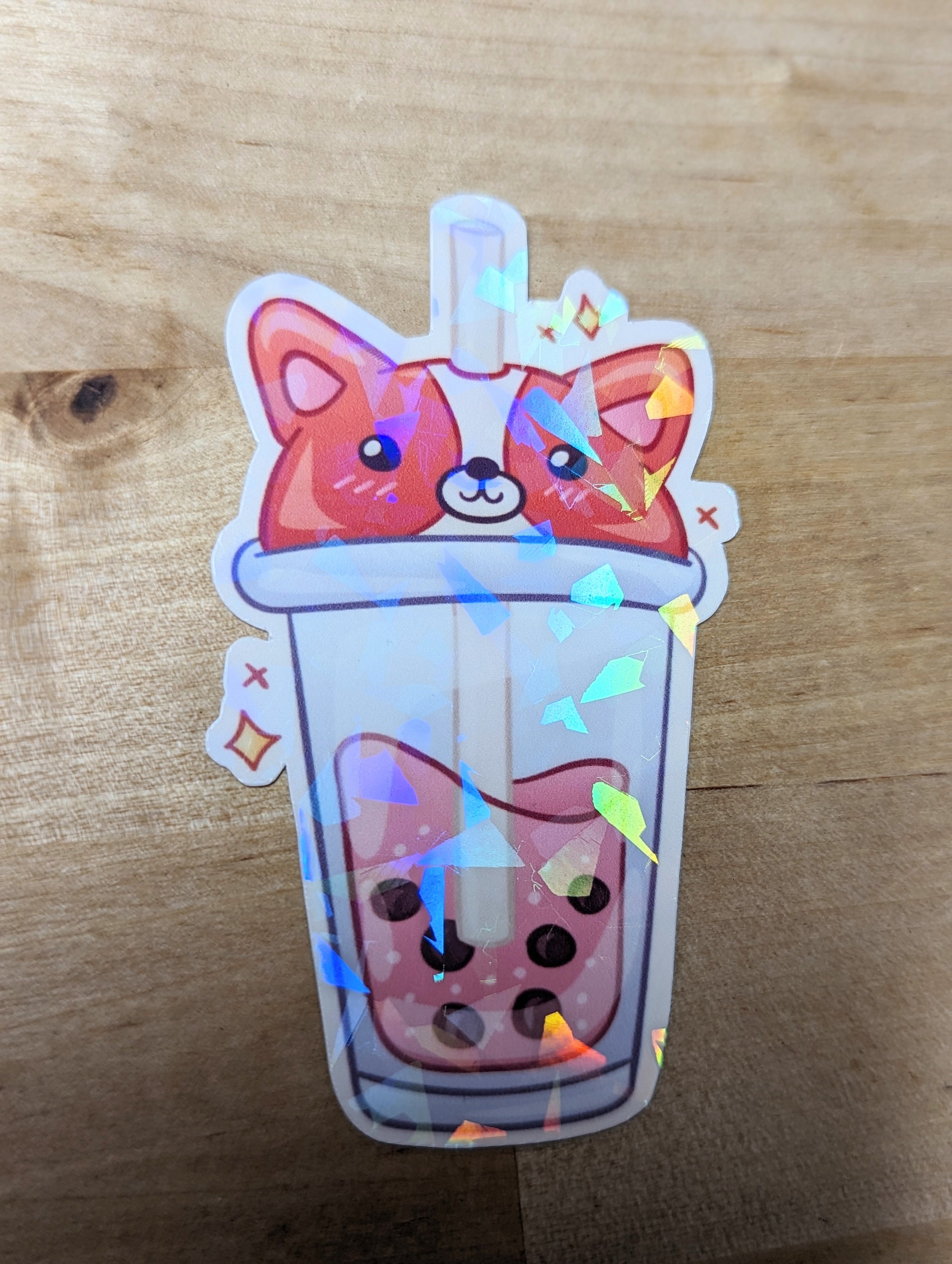 Cute Boba Tea Frog, Panda, Corgi, or Hamster Stickers - Etsy