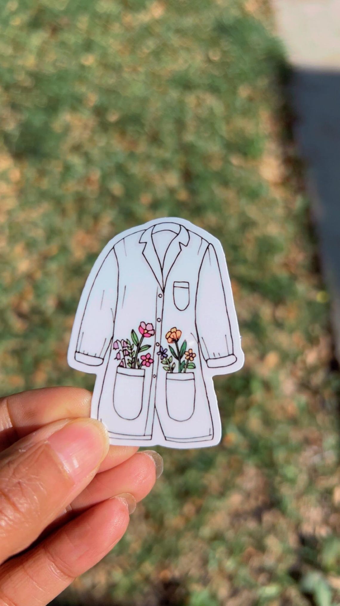 Lab Coat| Flower Sticker| Scientists Sticker|lab Tech|cup Stickers ...