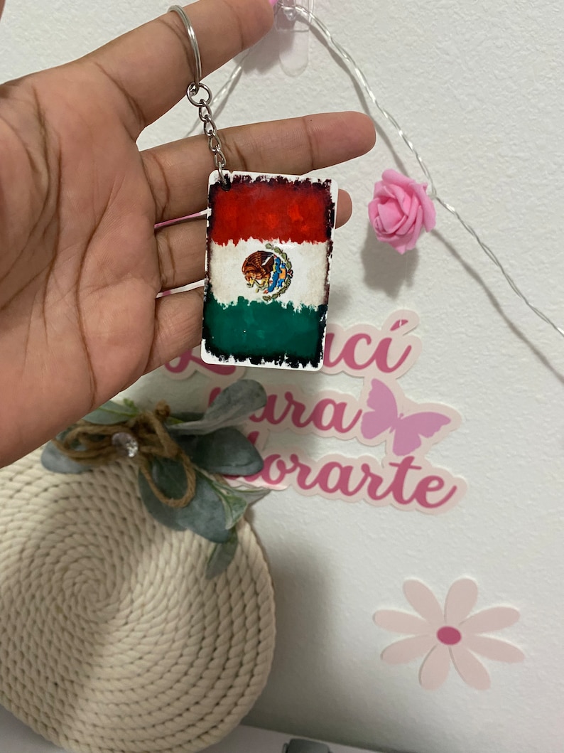 Mexican Flag Keychain: Sublimated Bandera De Mexico - Etsy