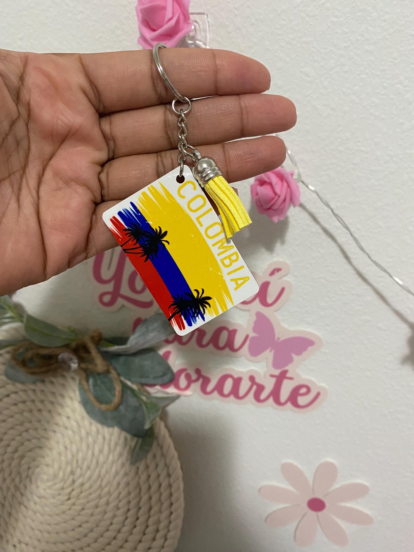 Colombian Flag Keychain: Sublimated Double-sided Design - Etsy