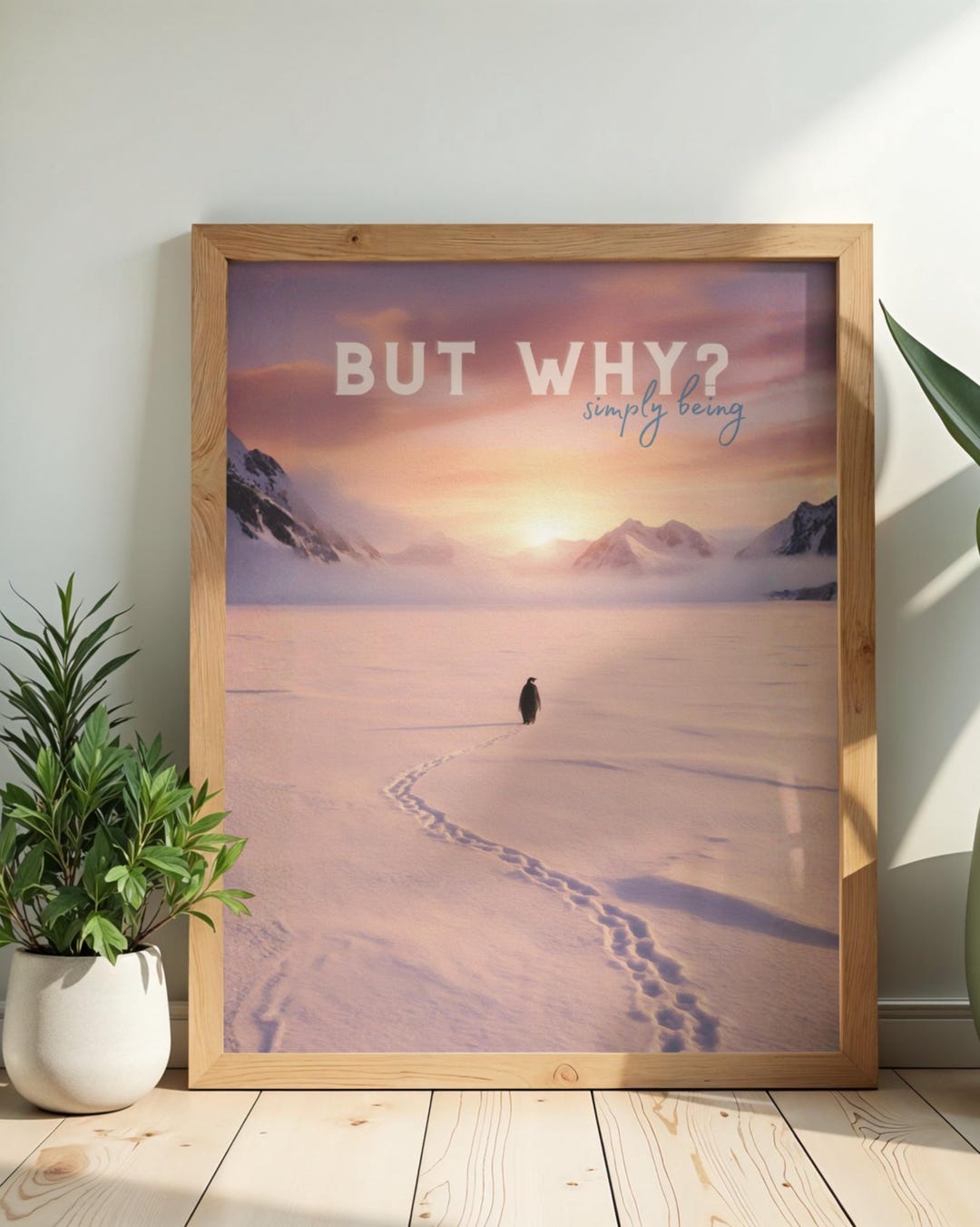 Nihilist Penguin Wall Art Printable, but Why Poster, Existential Meme ...