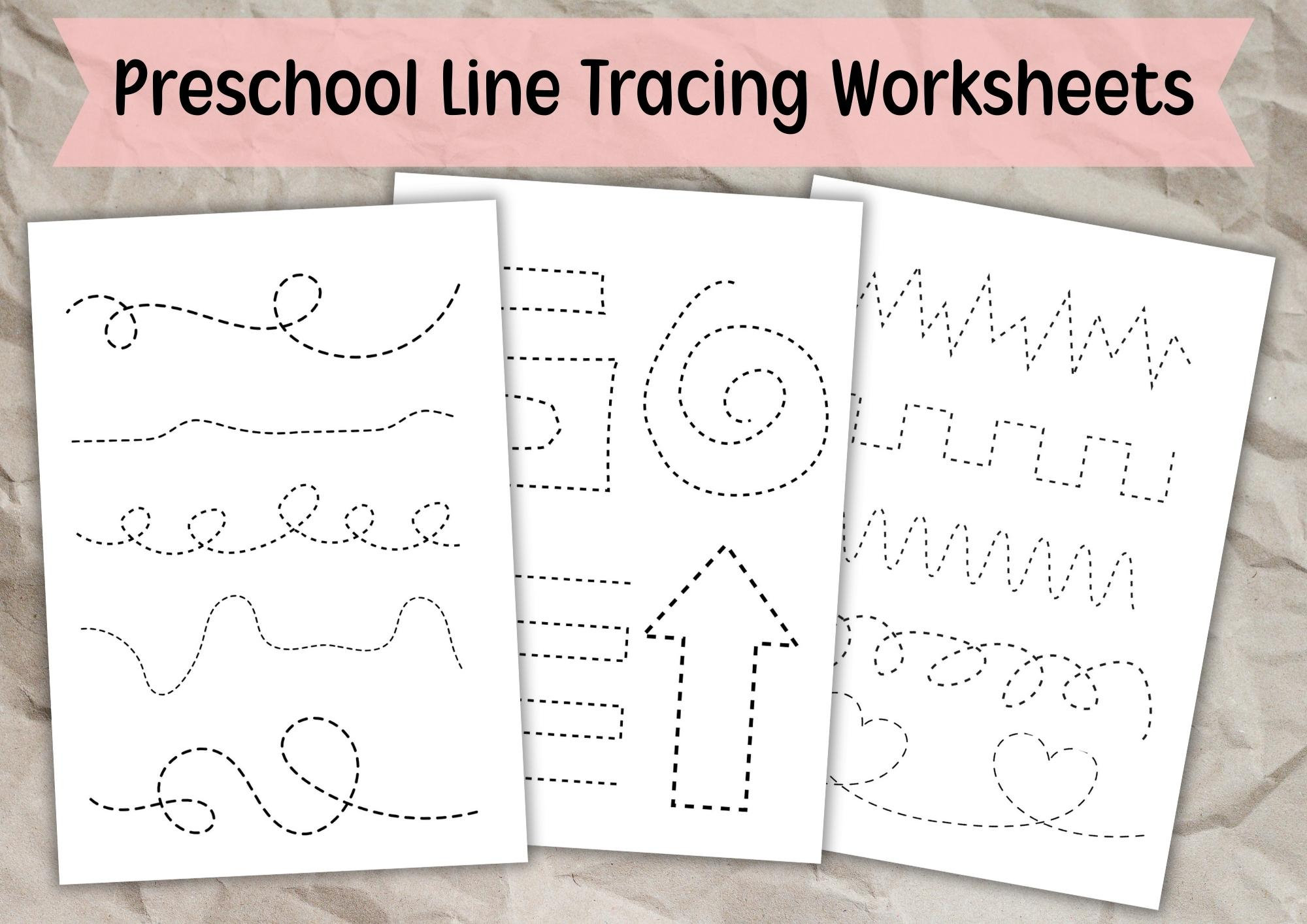 Preschool Line Tracing Worksheets Printable Pages Homeschool Busy Book ...