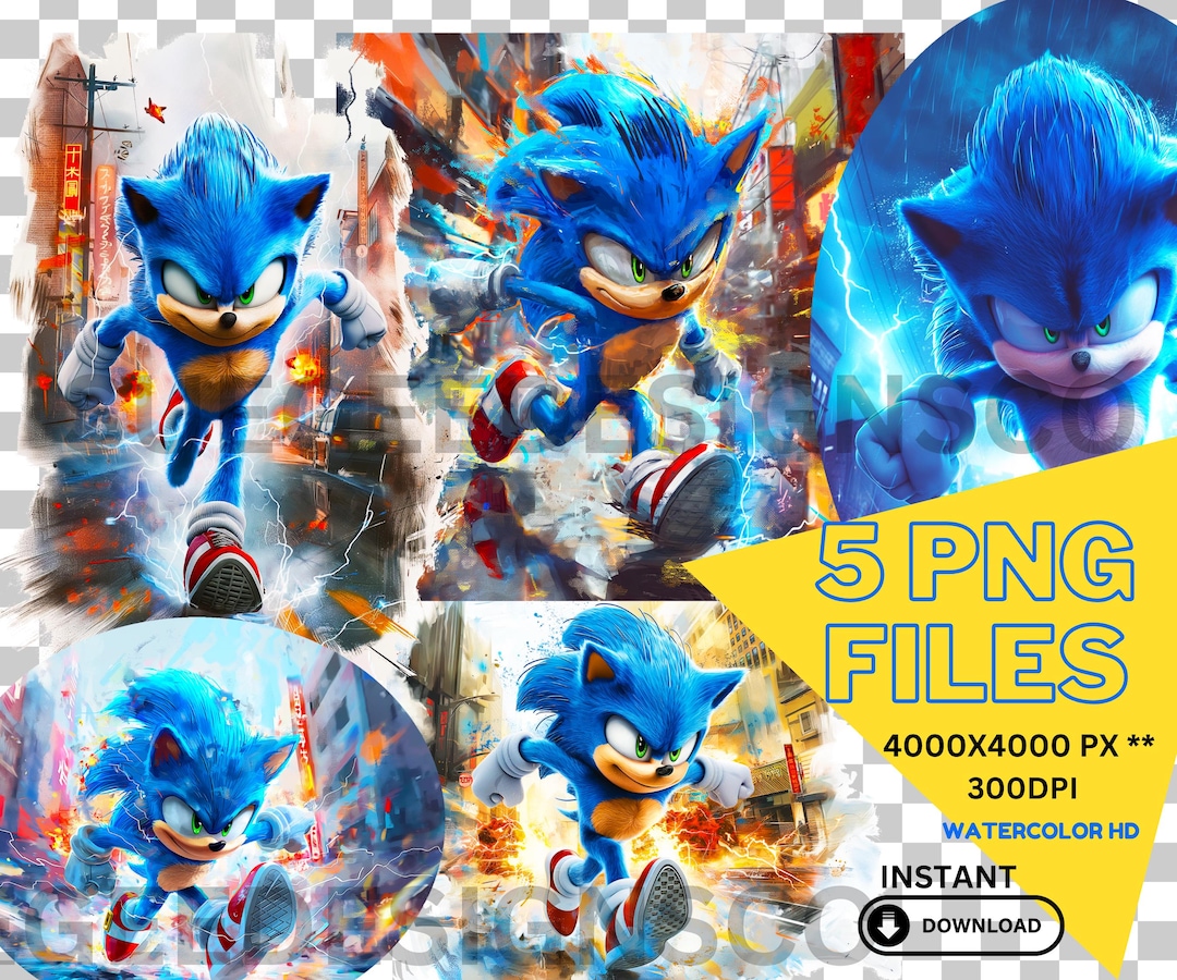 Sonic PNG Clipart, Sonic 3 Transparent Background, Png File, Instant ...