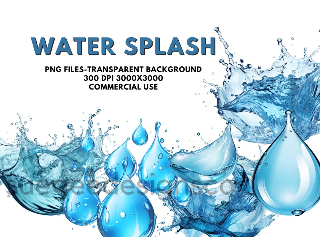 Watercolor Water Splash Droplet PNG Clipart Set, PNG ,water Droplet ...