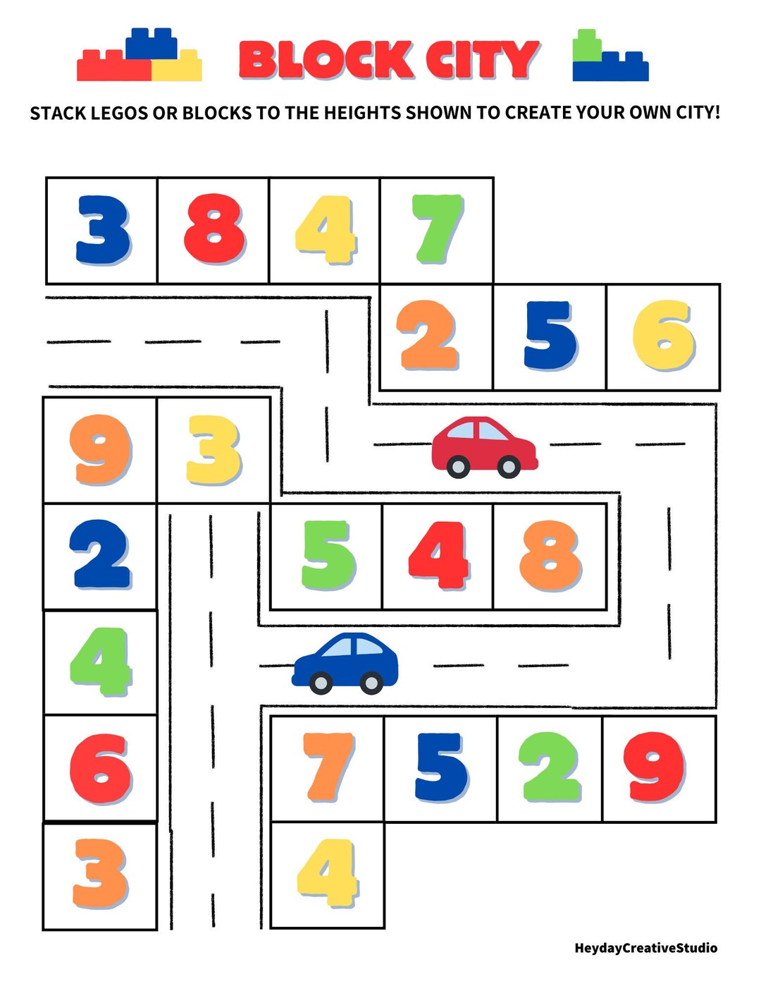 Block City - Counting Exercise, Number Recognition, Color Recognition ...